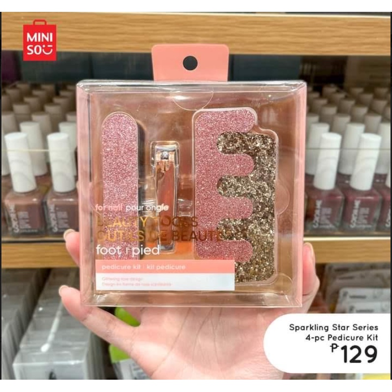 MINISO Sparkling Star Series Pedicure Kit (4pcs) | Shopee Philippines