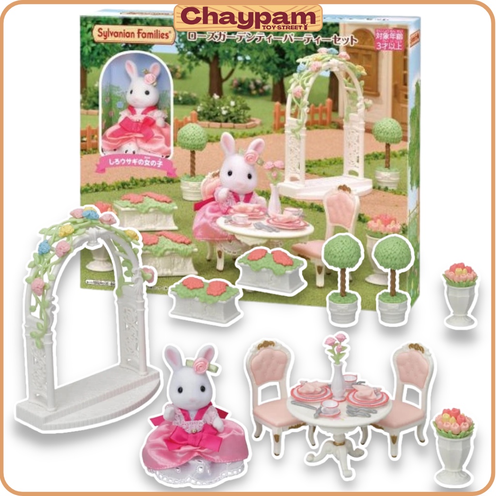 Sylvanian Families Rose Garden Tea Party Set EPOCH Japan Toys for Kids ...