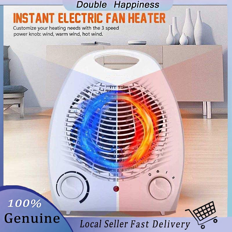 Small electric heater in cold and hot heater room Fast cooling air ...