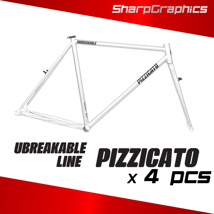 STICKER DECAL ONLY PIZZICATO LINE UNBREAKABLE BIKE FRAME BRAND | Shopee ...