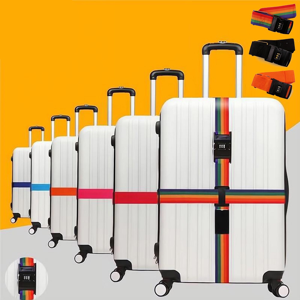 Rainbow Luggage Strap Cross Belt Adjustable Travel Buckle Baggage Belts ...