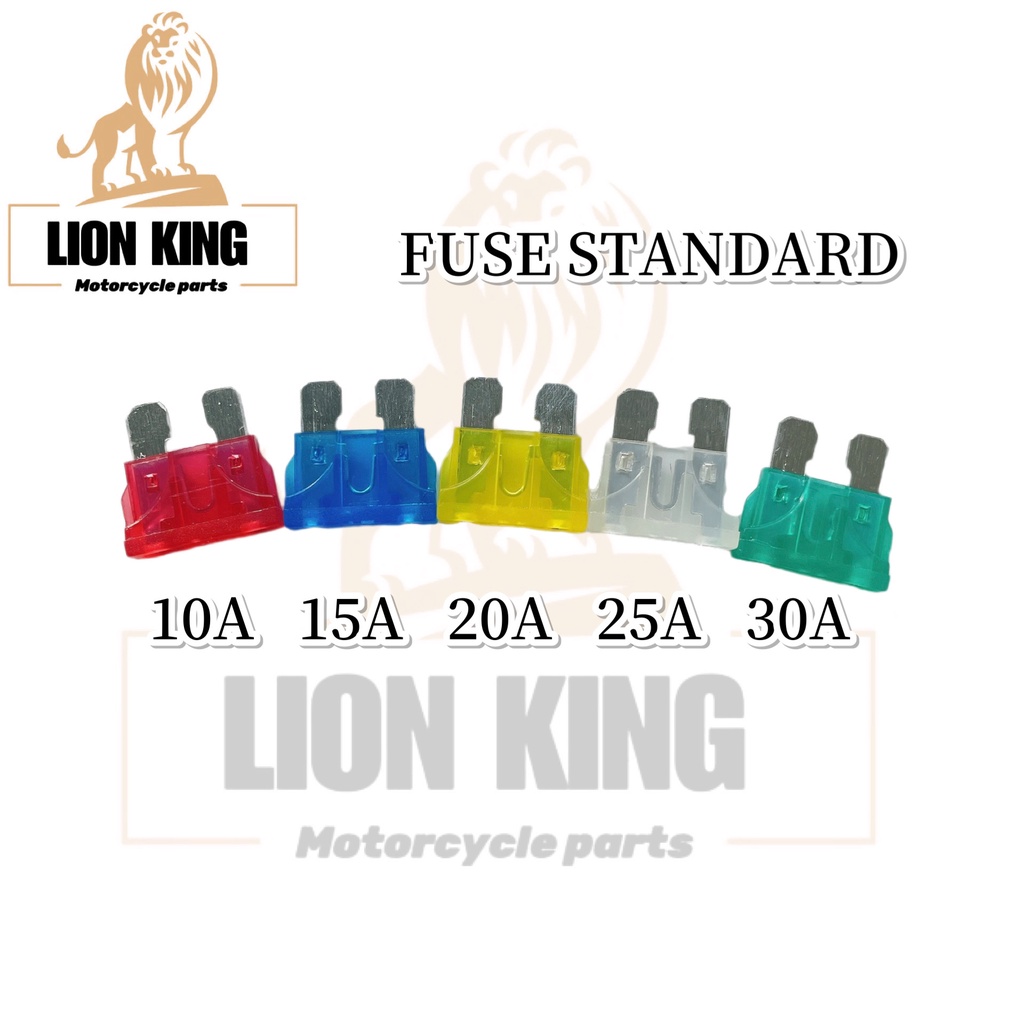 MOTORCYCLE FLAT BLADE FUSE STANDARD 10A.15A.20A.25A.30A (1PCS) | Shopee ...