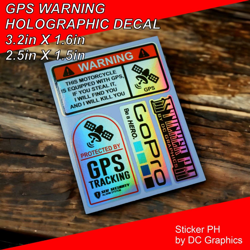 GPS WARNING HOLOGRAPHIC STICKER | Shopee Philippines