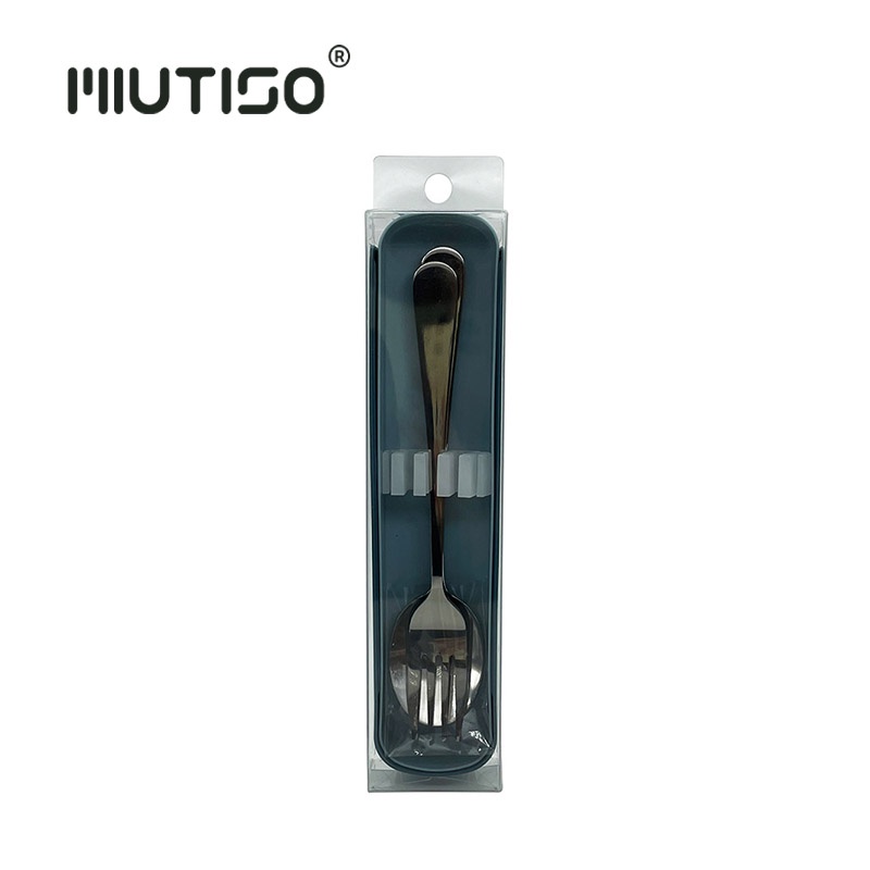Miutiso Cutlery Set Stainless Steel Fork and Spoon with Portable ...