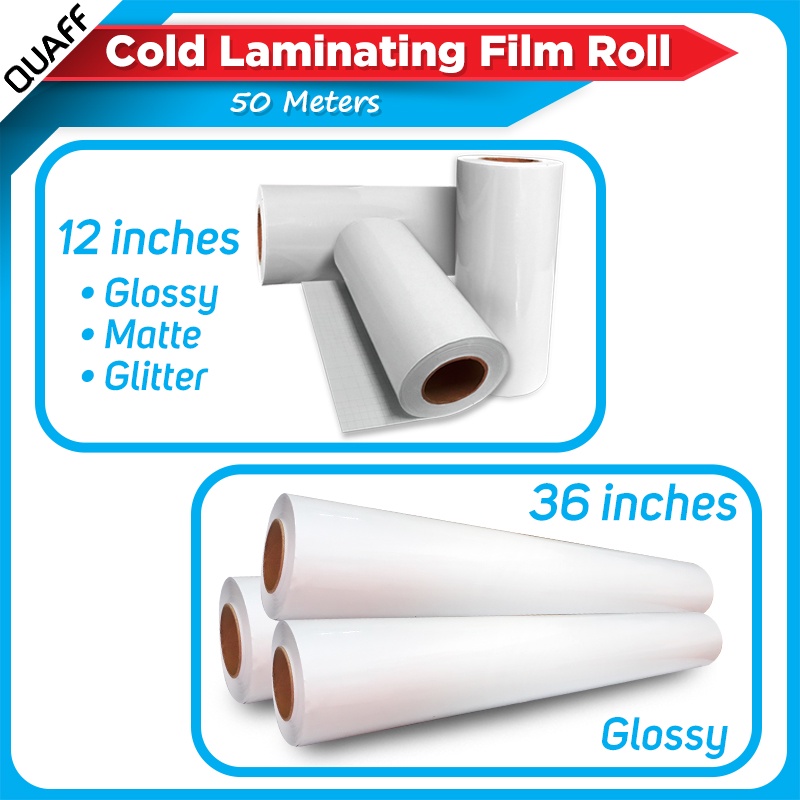 QUAFF Photo Top Cold Laminating Film Roll 75 Microns (Matte // Glossy ...