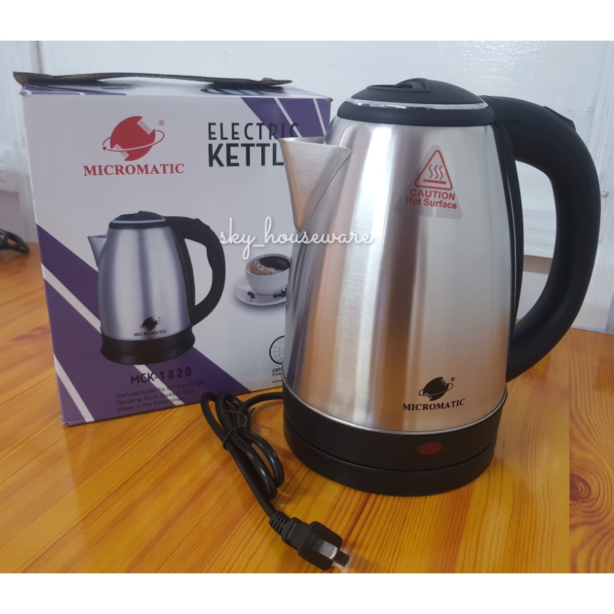 Micromatic Electric Kettle 1.8L MCK-1820 | Shopee Philippines