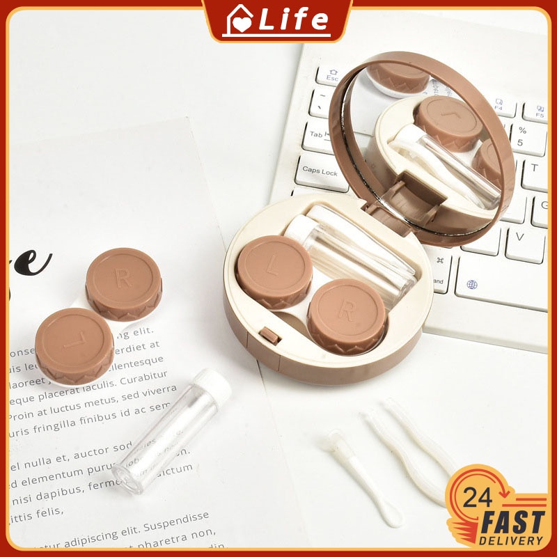 Contact lens box candy solid pastel color contact lens box portable ...