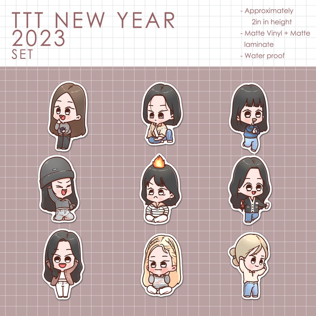 (SET) TTT New year 2023 sticker set | Shopee Philippines