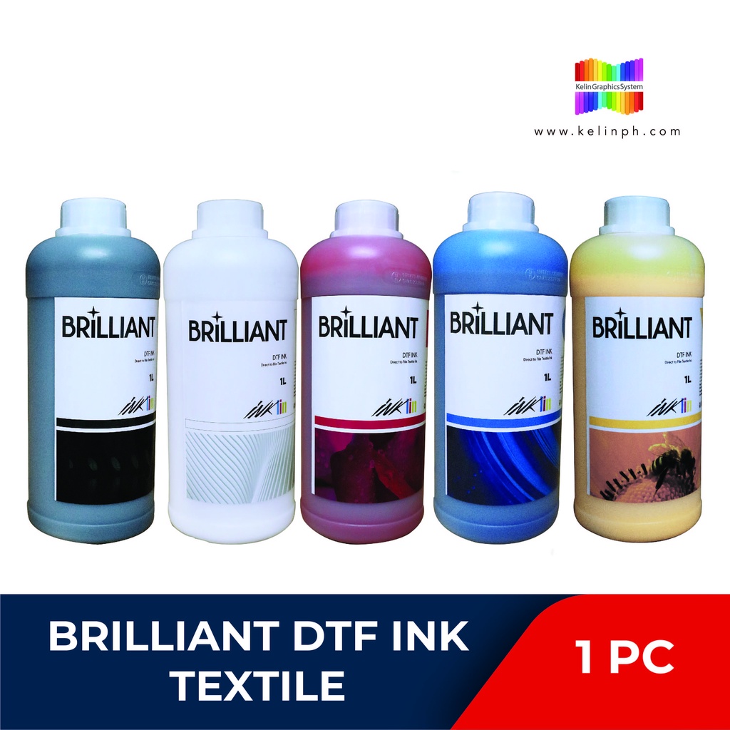 KGS Brilliant DTF Textile Ink 1 Liter 4 Colors CMYK and White For DTF ...