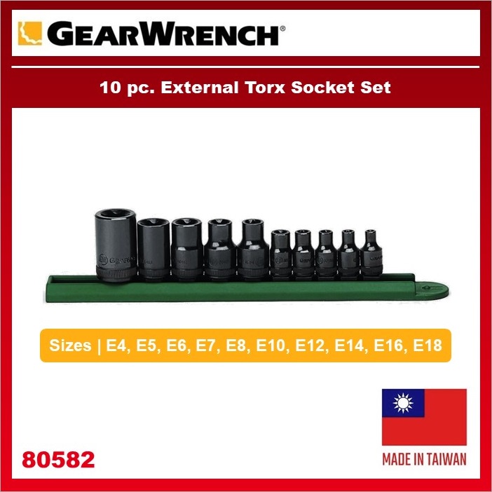 GearWrench 10-piece External Torx Socket Set - 80582 | Shopee Philippines