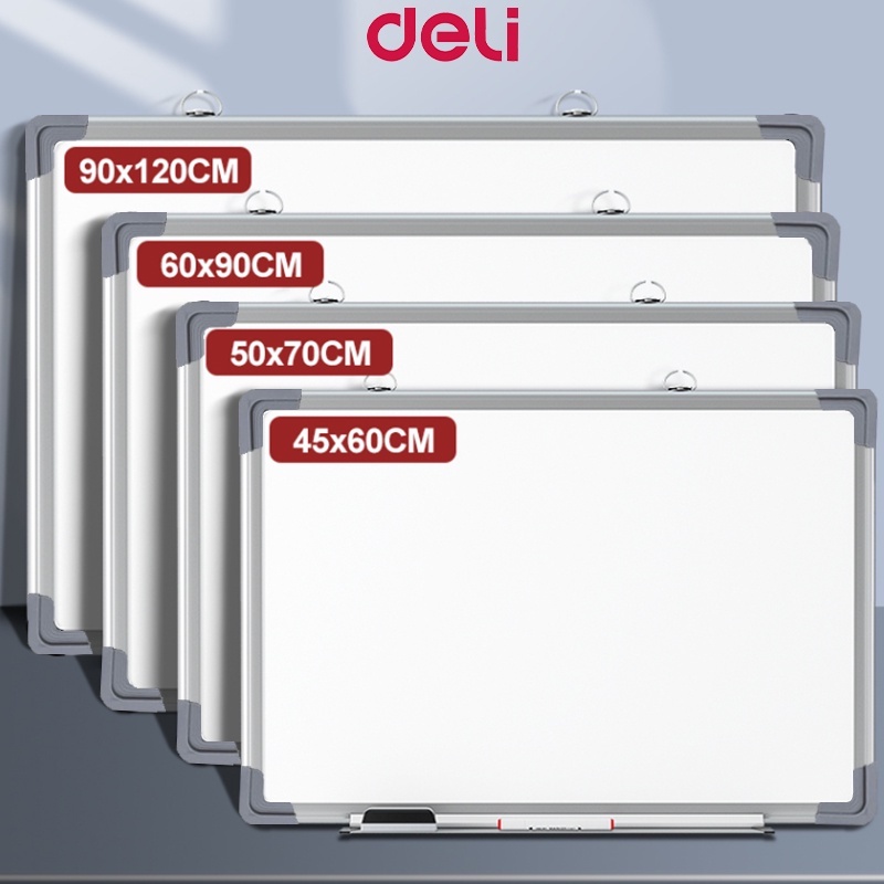 Deli White Board Wall Mounted Whiteboard Office School Supplies 45×60Cm 60×90Cm 90x120Cm ...