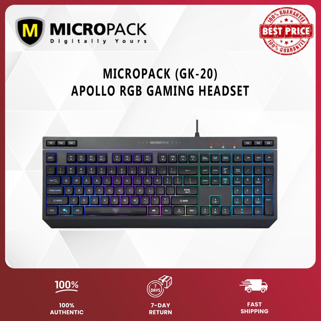 MICROPACK (GK-20) - Apollo RGB Gaming Wired Keyboard | Shopee Philippines