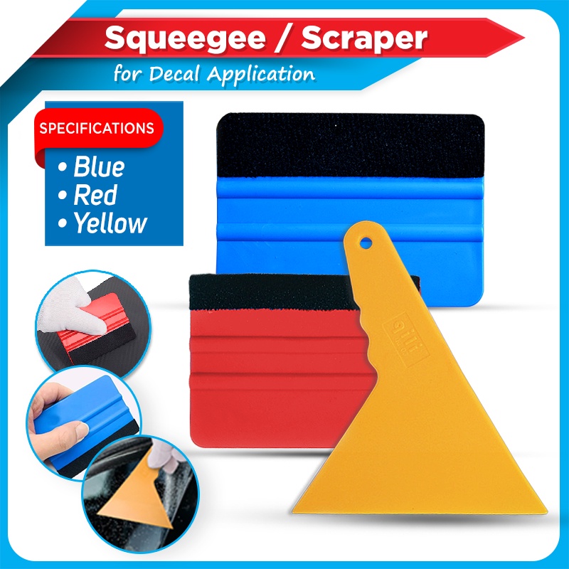 Squeegee/Scraper for Car Sticker Available Colors Red, Yellow and Blue ...