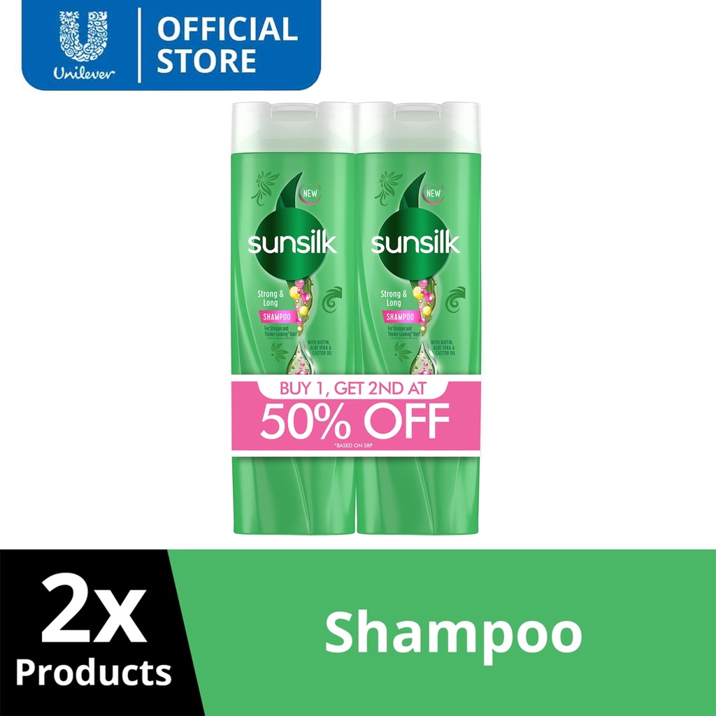 Sunsilk Green Strong & Long 350ml x2 | Shopee Philippines
