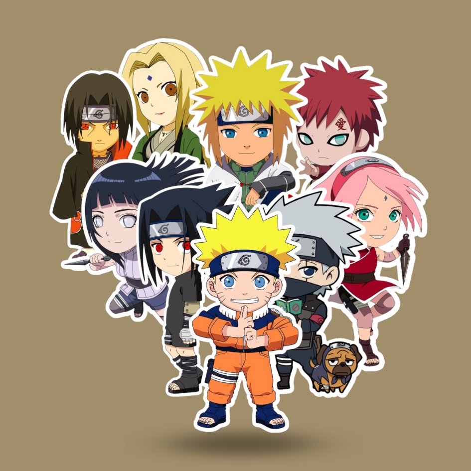 NARUTO Chibi with freebies 3 inches Vinyl Sticker Waterproof | Shopee ...