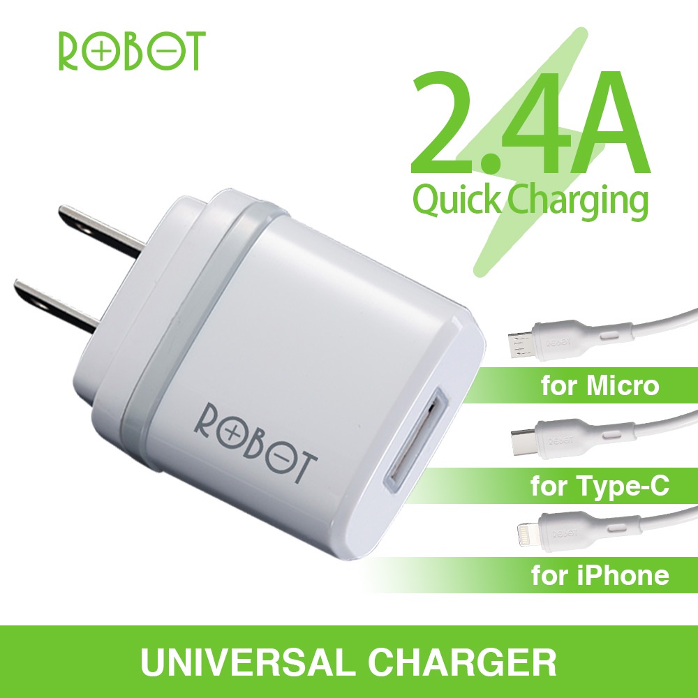 ROBOT Charger Adapter Charger Head supports iOS and Android Faster ...