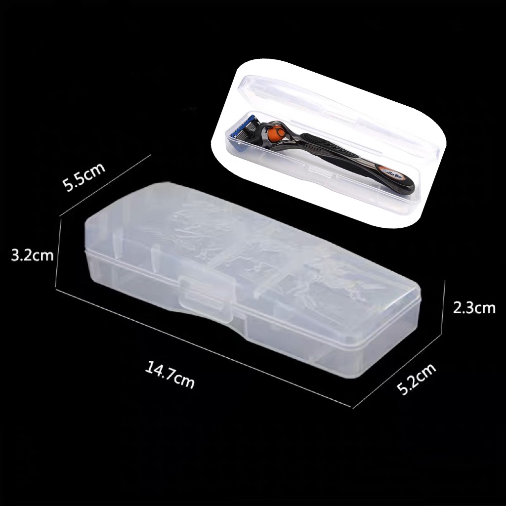 Manual solo Shaver Storage Box Handle Box / Full Transparent Plastic ...