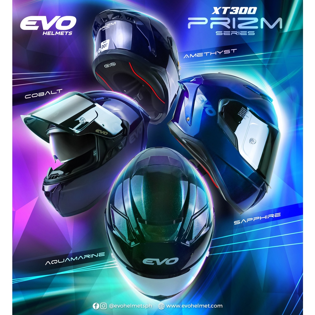 EVO XT-300 PRIZM SERIES FULL FACE HELMET | Shopee Philippines