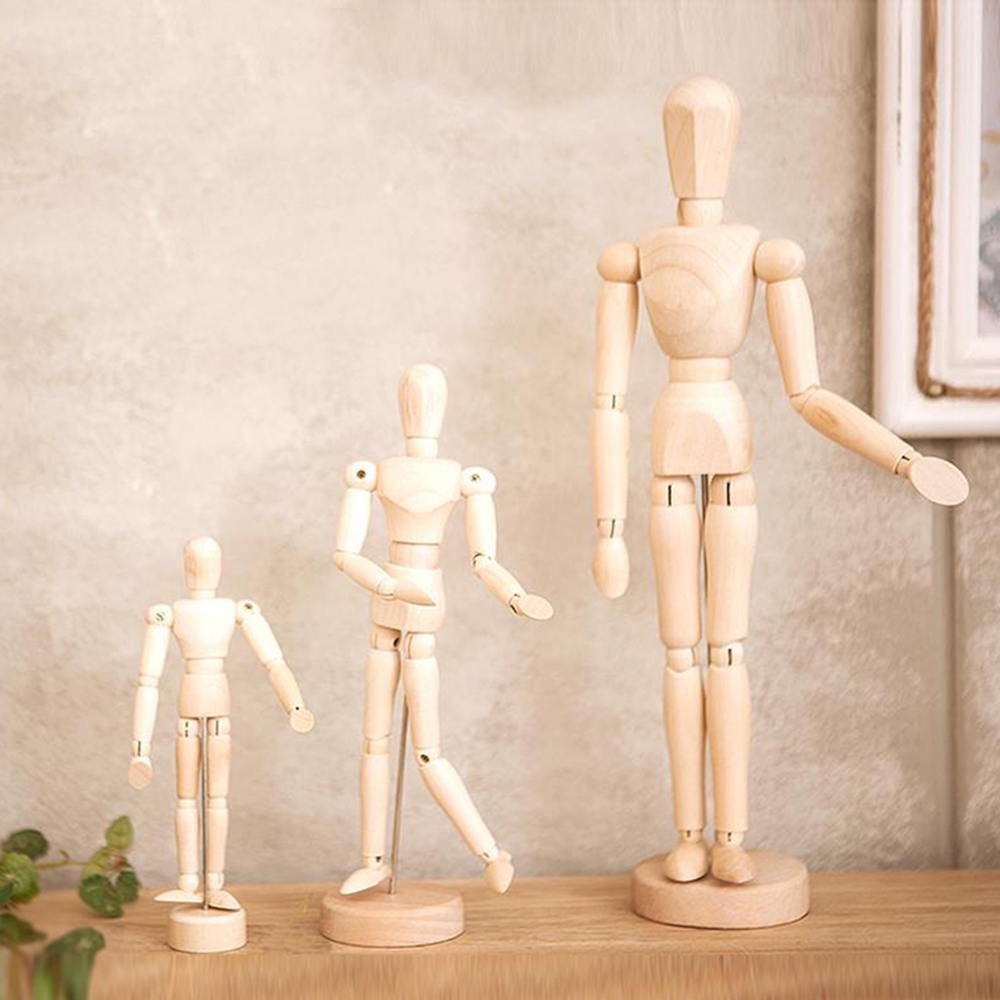 ≌§ Mannequin Puppet Movable Joint Wood Decorative Model Man Artist ...