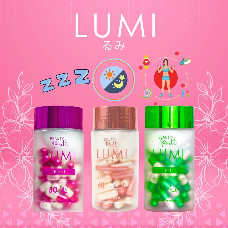 Lumi 24H Glutathione 60 capsules| Lumi Fit | Lumi Rest by Beauty Vault WITH FREEBIES | Shopee ...