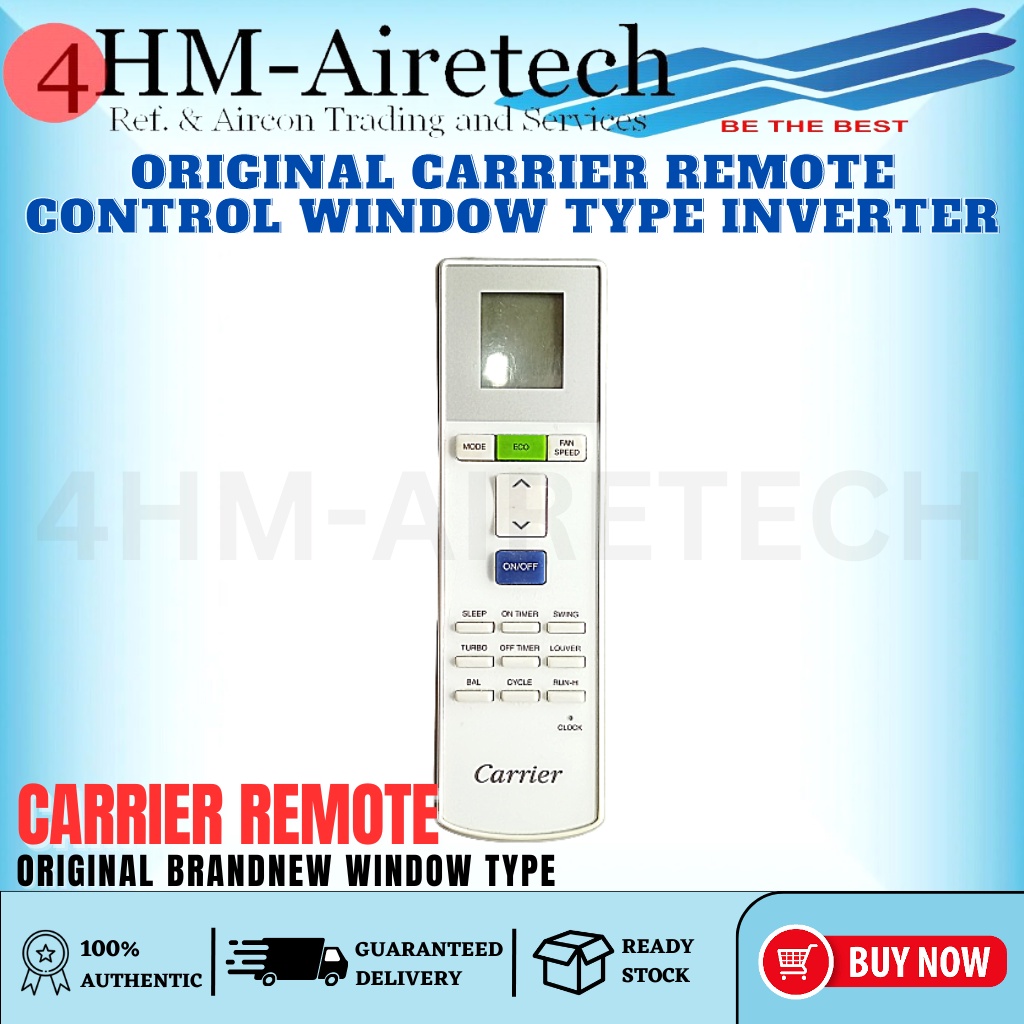 4HM CARRIER Original [BRANDNEW] Aircon Remote Control for Carrier For ...