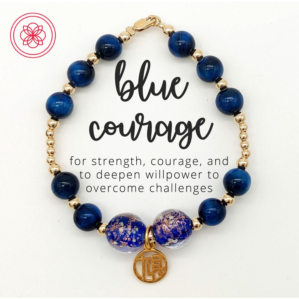 COD PREMIUM Authentic Blue Tiger Eye 10k Gold Lucky Charm Bracelet ...