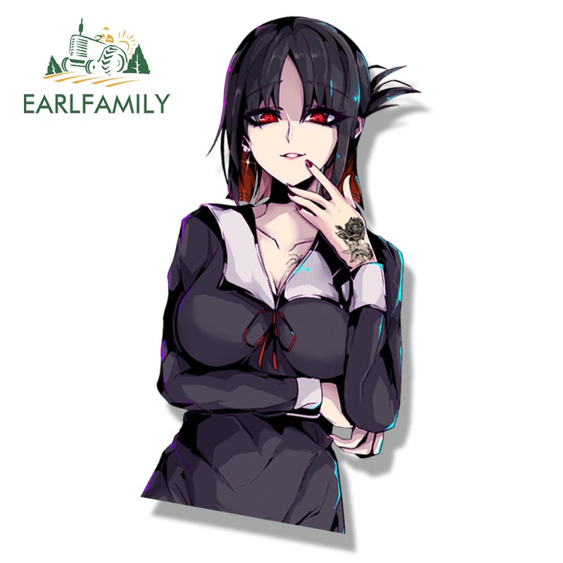 EARLFAMILY Gothic Punk Peek Girl Car Sticker Kaguya Shinomiya Love Is ...