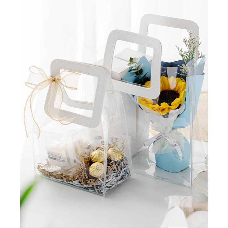 PVC handbag transparent plastic bag net red handbag candy Christmas ...