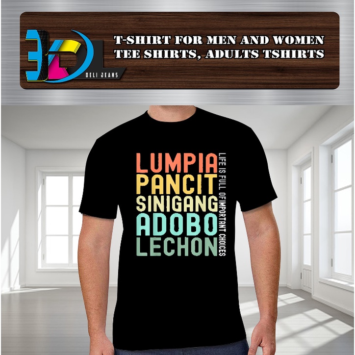 3dlclothing LUMPIA FILIPINO FUNNY Classic Crewneck DMN Men T-shirts ...