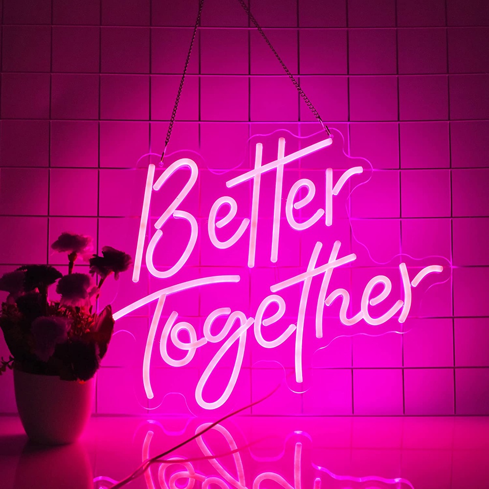 Better Together Neon Sign, Better Together Led Neon Light for Wedding ...