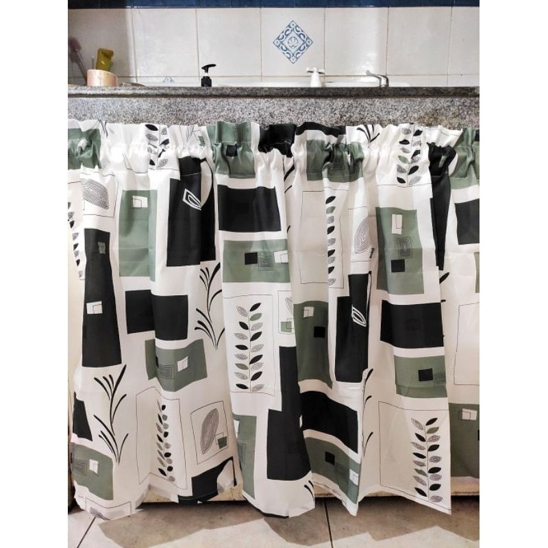 Lababo Kitchen Sink Curtain 60x30 Inches - Tiles | Shopee Philippines