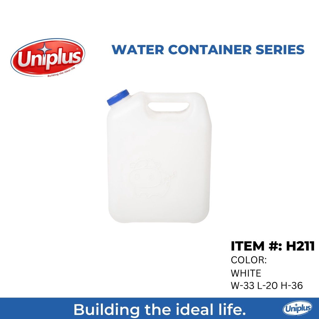 UNIPLUS 6 LITERS WATER CONTAINER WHITE COLOR ONLY | Shopee Philippines