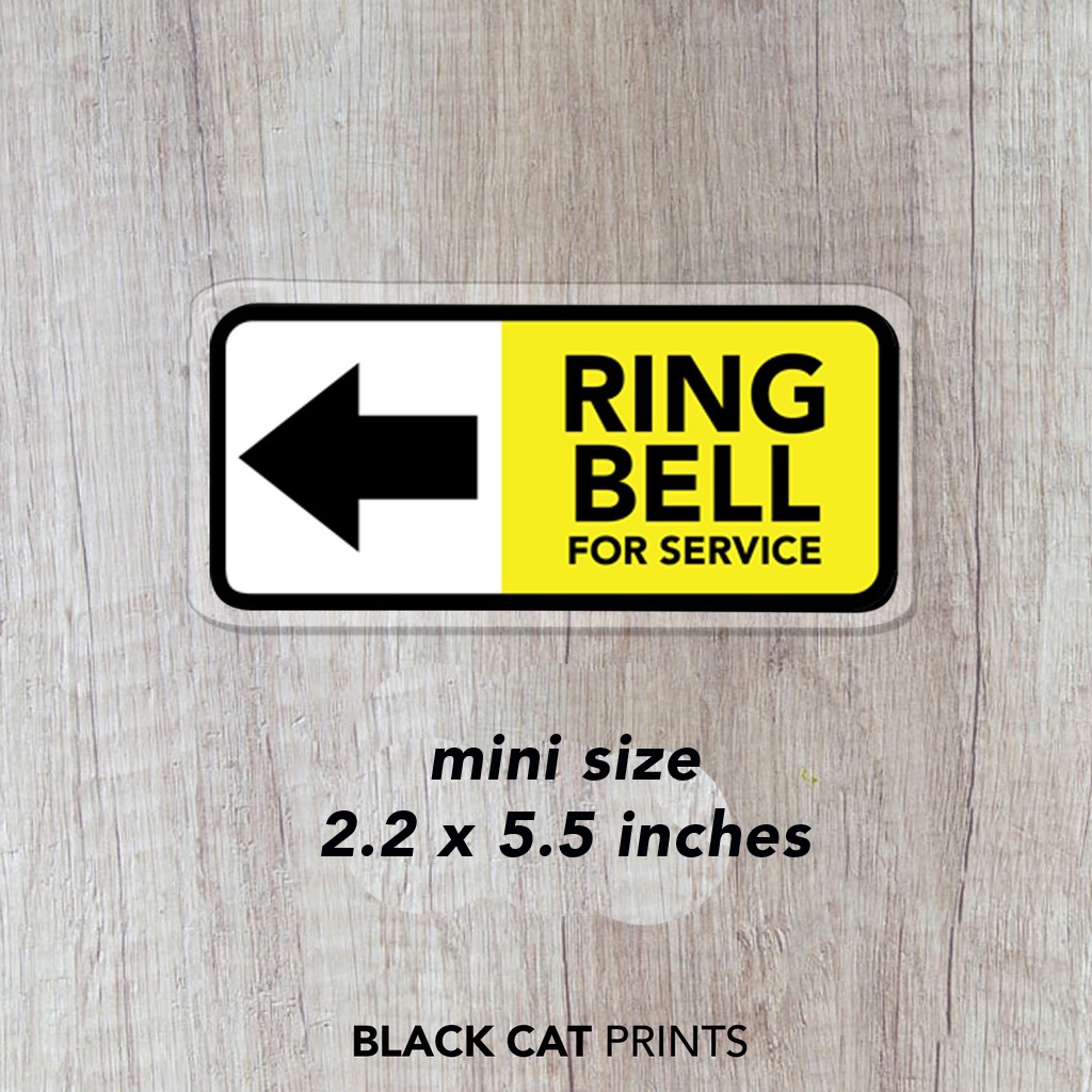 Ring Bell for Service Sign | Laminated Signage | Sign Board | Shopee ...