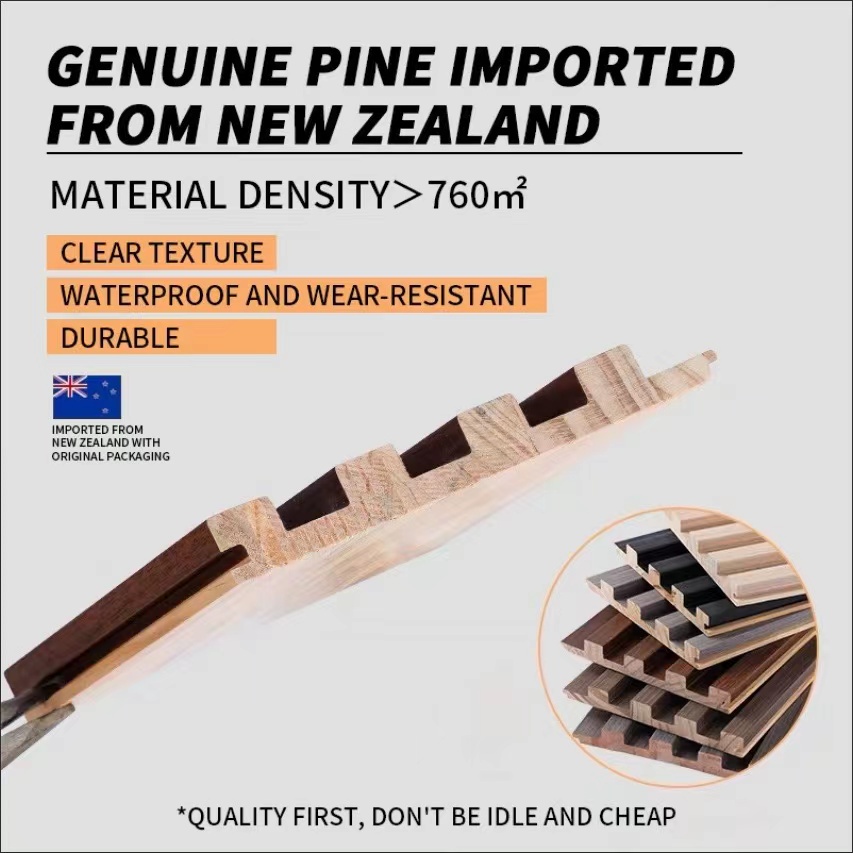 Solid Wood Wallpaper Sticker Waterproof Grille Design Ecological Board ...