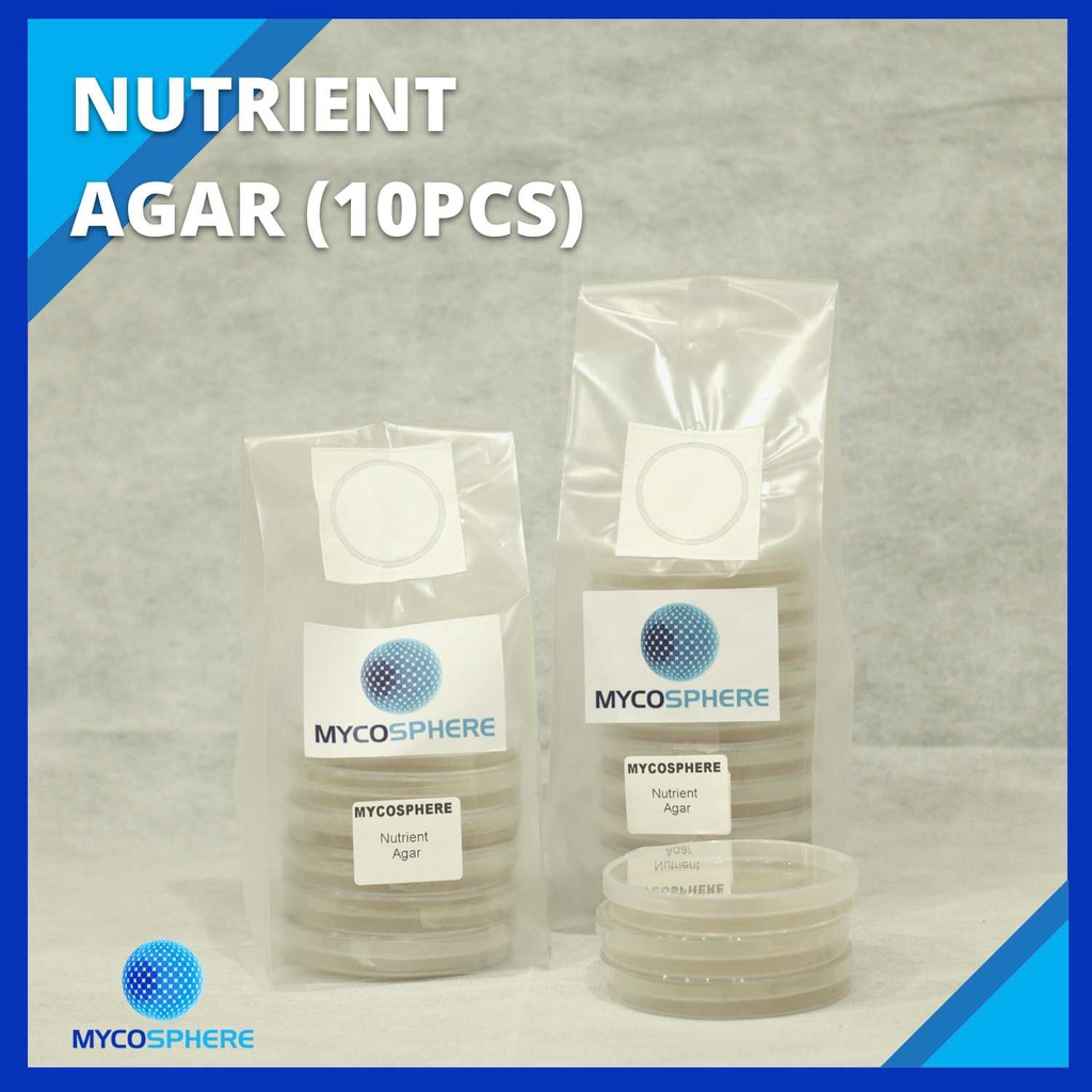 Nutrient Agar Sterile Media Petri Dish - 10pc Standard Nutrient Agar ...