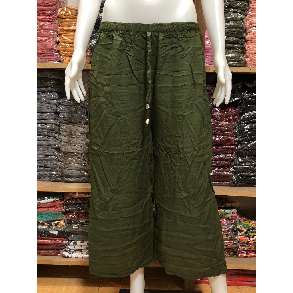 CHALLIS Plain Square pants w/Pocket (CAN FIT UP TO XL) | Shopee Philippines