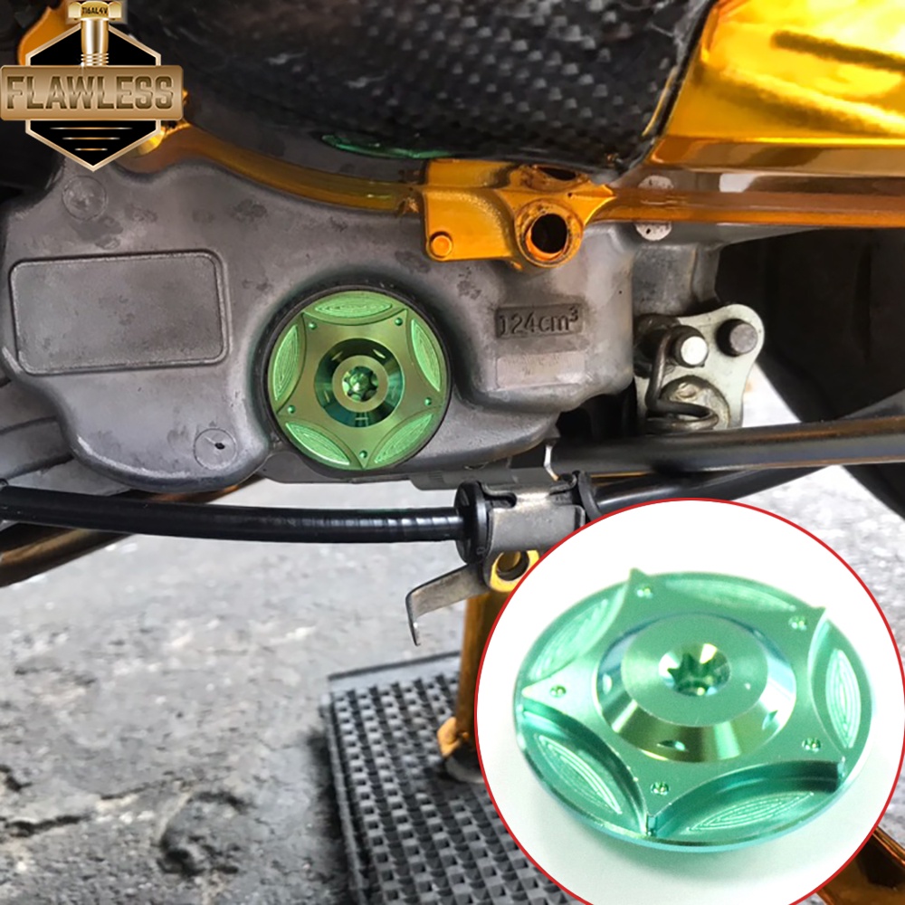 Flawless-Ti Gr5 Titanium Duo Cap Oil Filter Oil Plug Cap Gear Oil Bolts ...