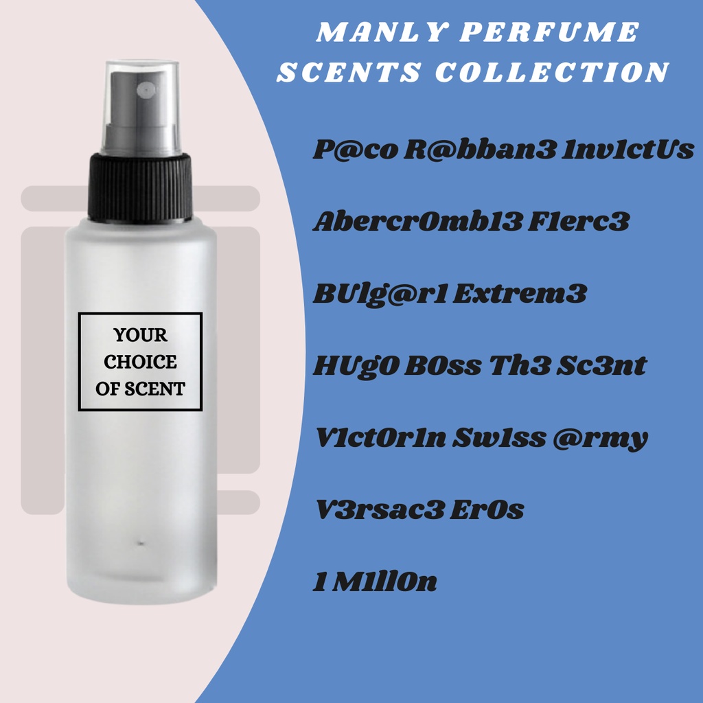 Oil Based Manly Scents for Men 85ml Bottle | Shopee Philippines