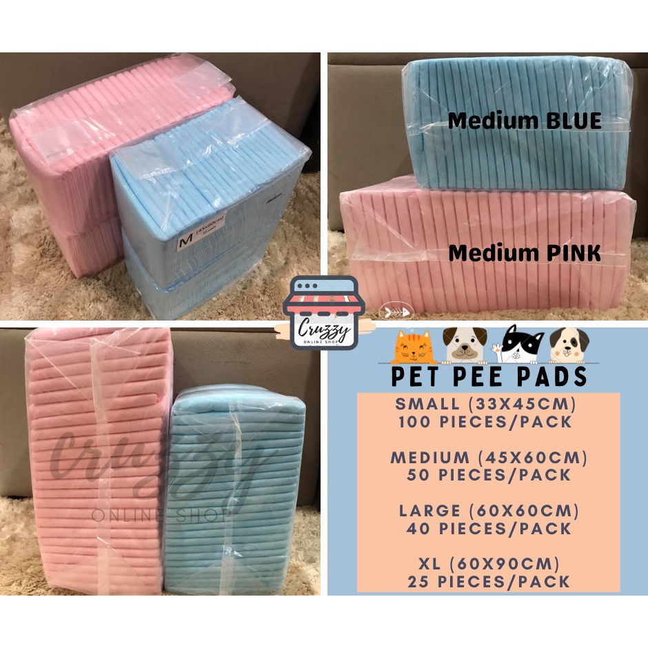 PINK Thick pee pads for dogs / Disposable Potty training pads / Pet ...