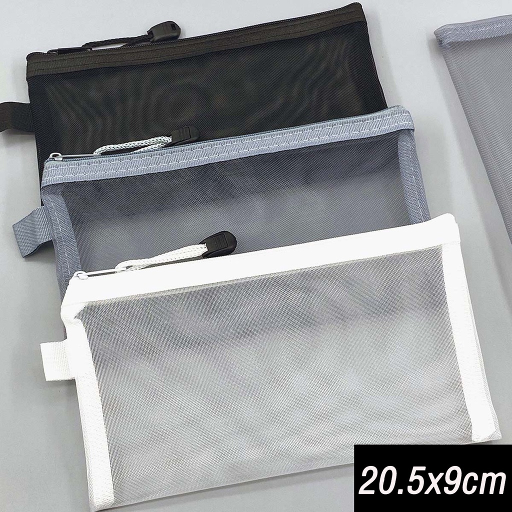 Transparent Mesh Pencil Case Pencil Pouch Pencil Case Pen Case Pouch Mesh Pen Bag Nylon Pencil ...