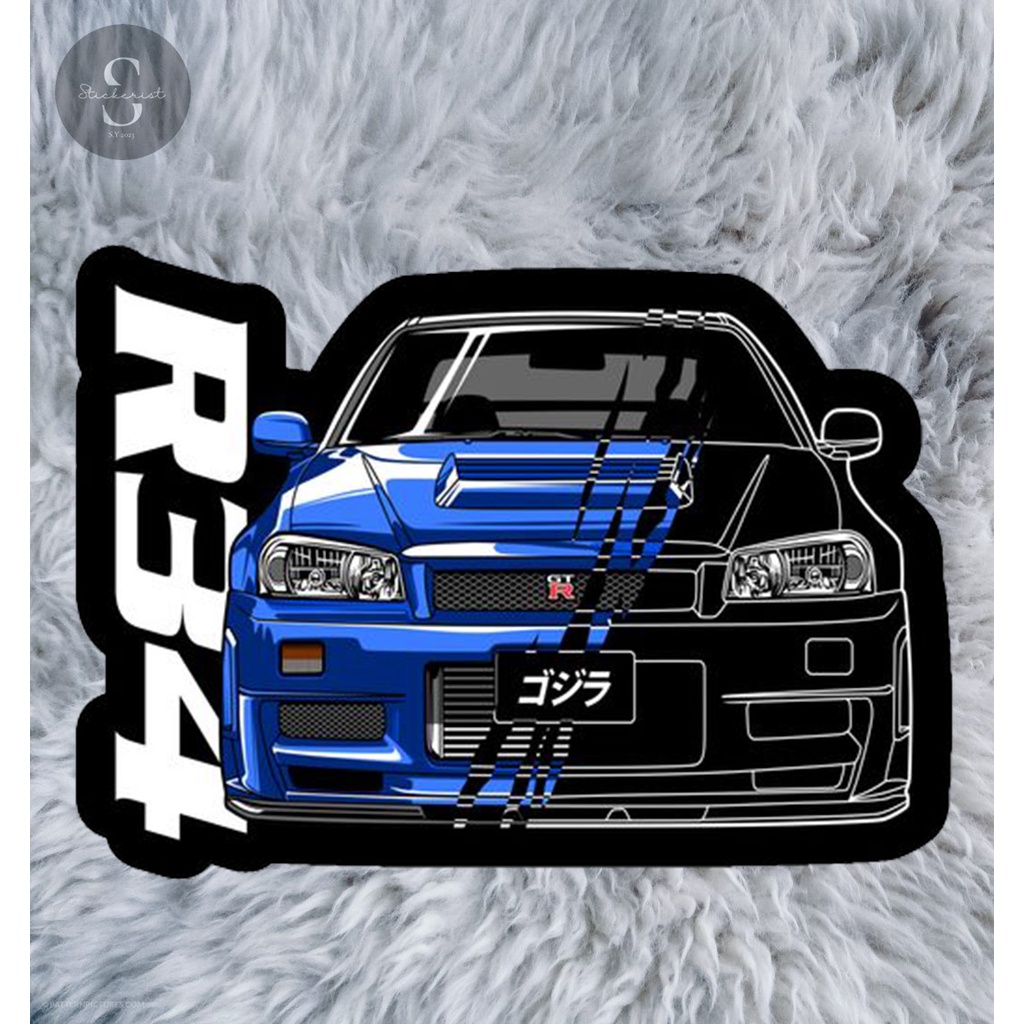 Nissan Syline Gtr R34 Laminated Vinyl 3D sticker | Shopee Philippines