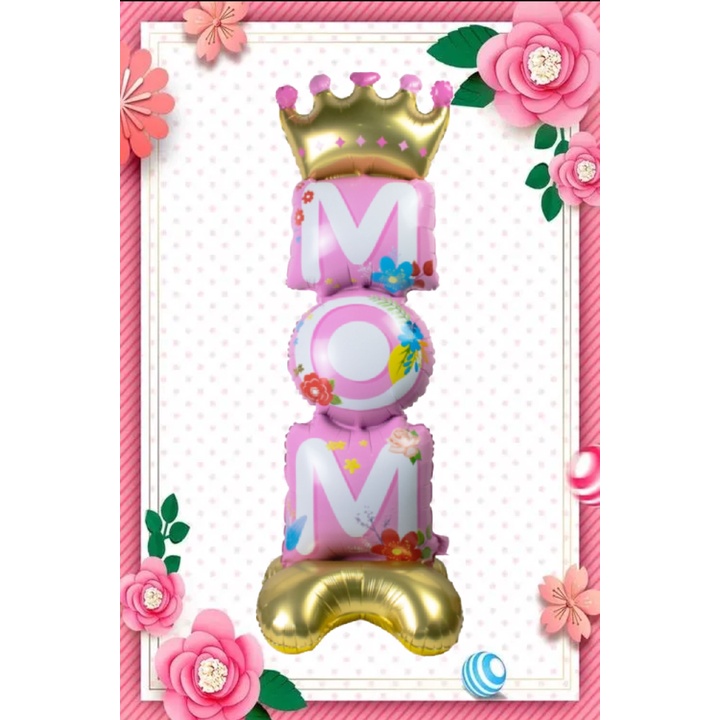 62 inches Gold Crown MOM stand bade Happy Mother 's day party ...