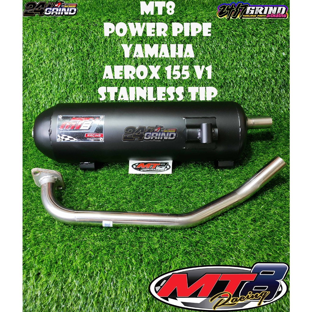 MT8 POWER PIPE YAMAHA AEROX 155 V1 STAINLESS TIPTHAILAND MADE | Shopee ...