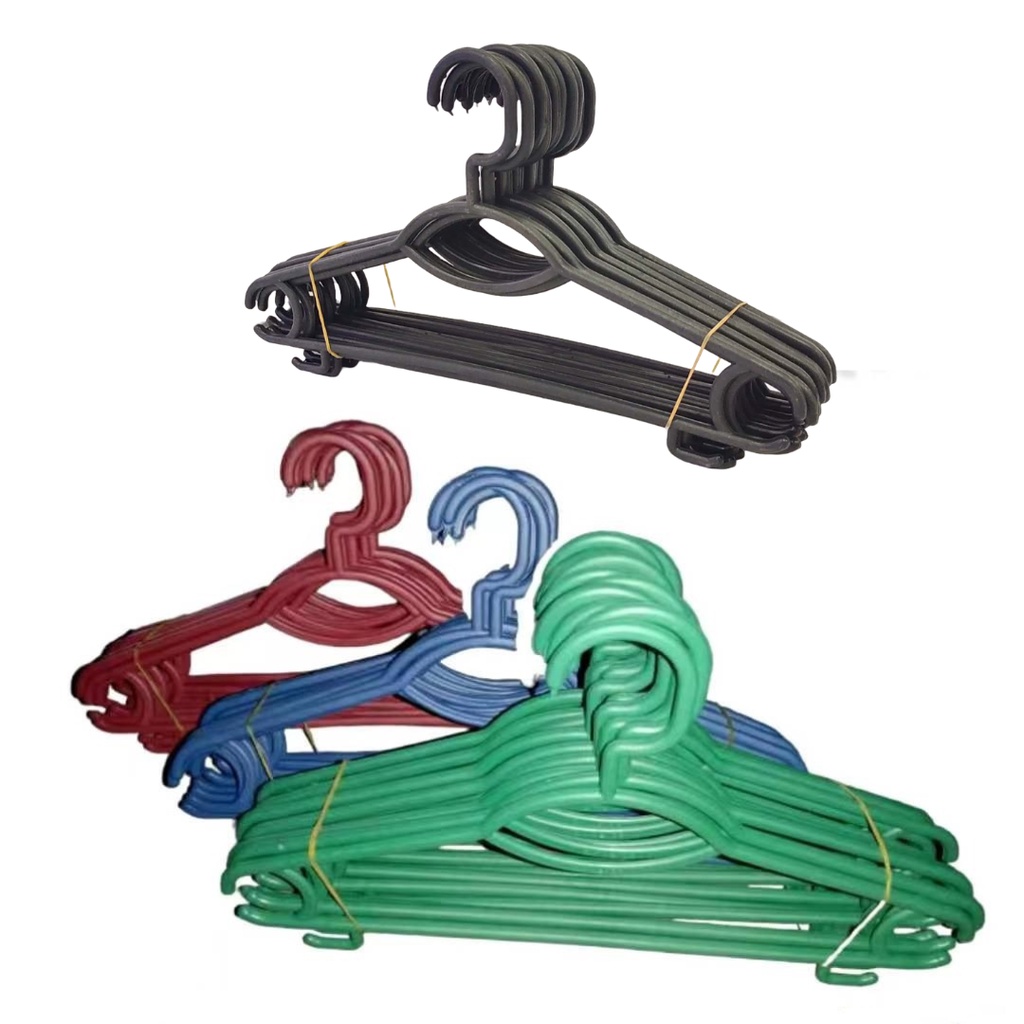 2108 48pcs Child Durable Black and colored roll plastic hanger (baby ...