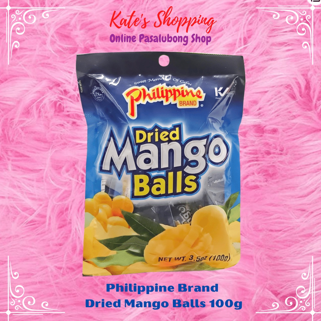 PHIL DRIED MANGO BALLS 100G | Shopee Philippines