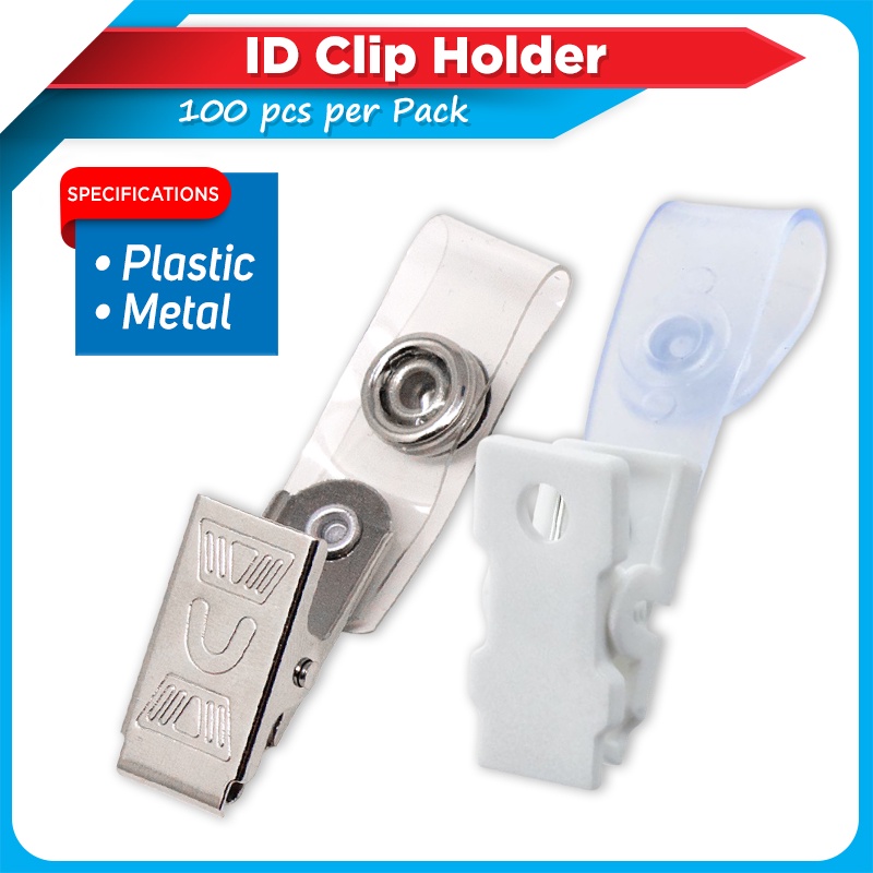 Badge ID Clip Holder for ID'S (100 pcs per order) Metal / Plastic ...
