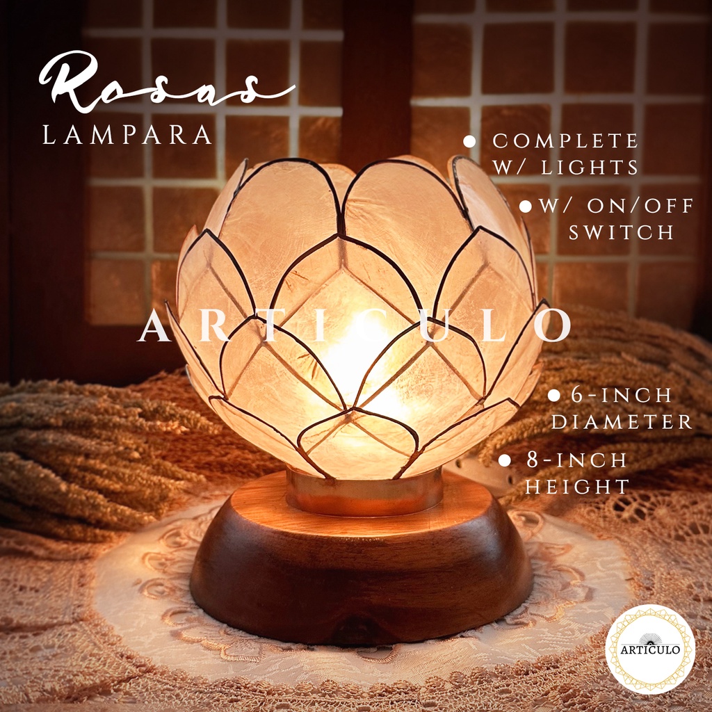 ARTICULO lamp: ROSAS ( authentic capiz lotus cabbage lamp ) | Shopee ...