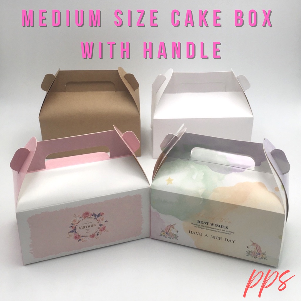 20pcs Medium Size Cake Box with Handle | Shopee Philippines