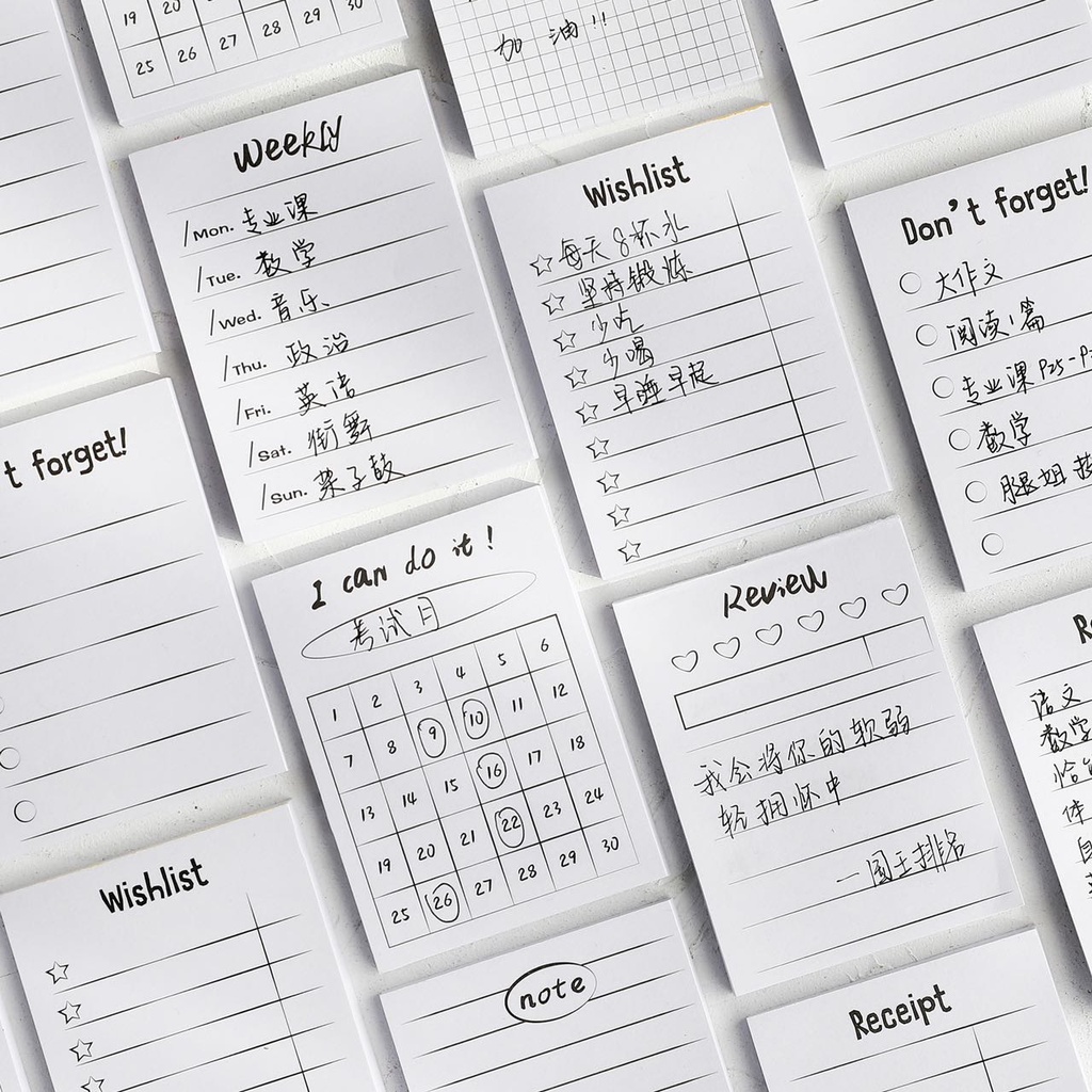 Message material This series of sticky notes, non-sticky learning plan ...
