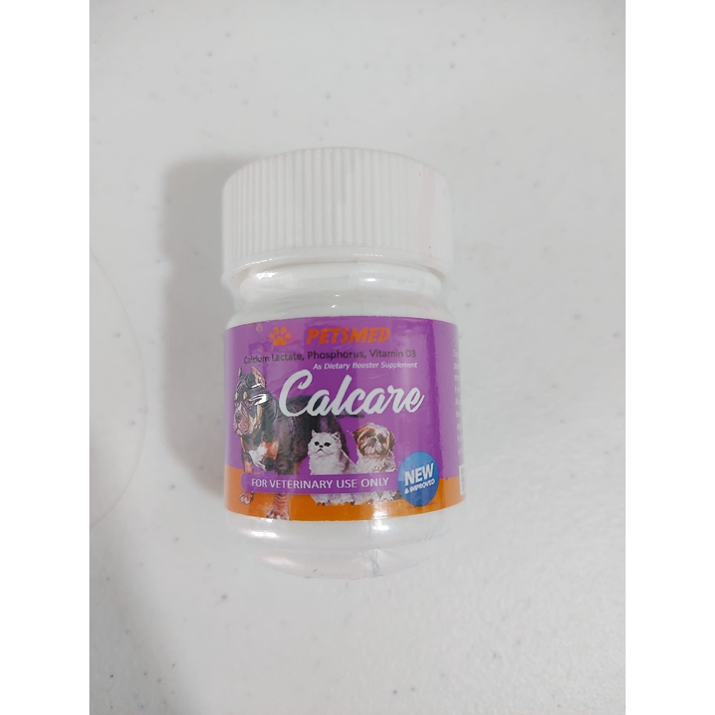 PETSMED Calcare 60tablets (Calcium Lactate,Phosphorus,Vitamin D3 ...
